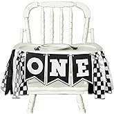 Amazon.com: Race Car High Chair Banner - Fast One Birthday Party ...