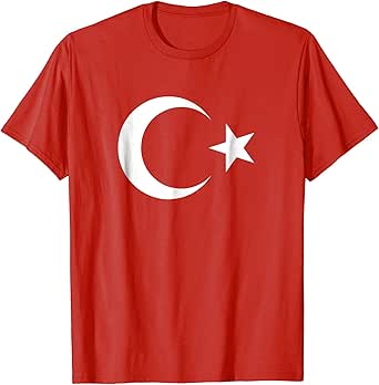 Amazon.com: Turkish Flag Turkey Ankara Turk Bayragi Al Bayrak T Shirt ...