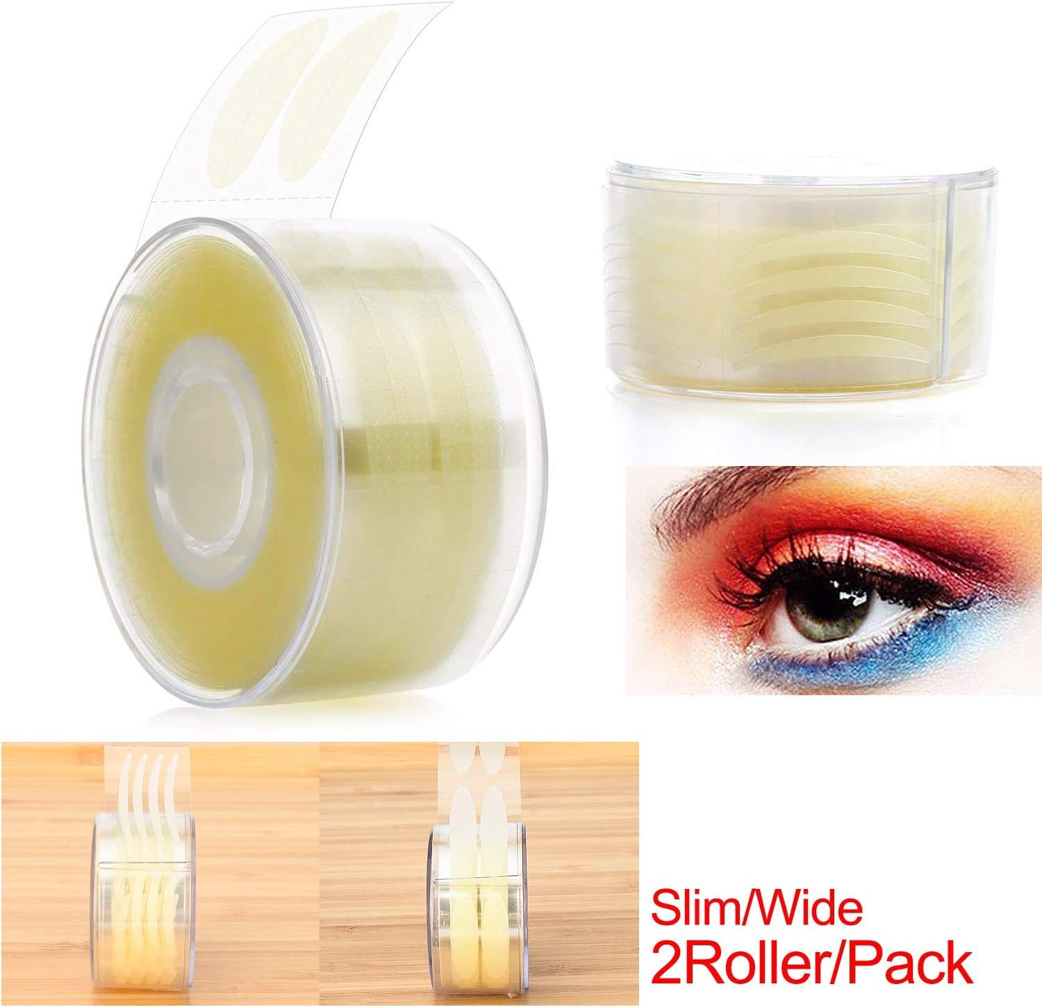 Natural Invisible Fiber Single Side Sticky Eyelid Tape Stickers ...