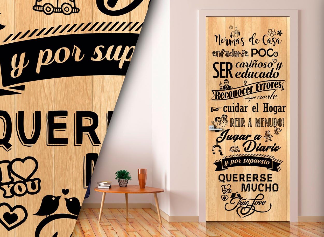 Vinilo para Puerta | Stickers Door | Pegatina Puerta | Normas (204x83 ...