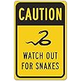 Amazon.com: ZYPENG Safety Sign Danger Sign Watch Out for Snakes Wall Art Warning Caution Tin ...