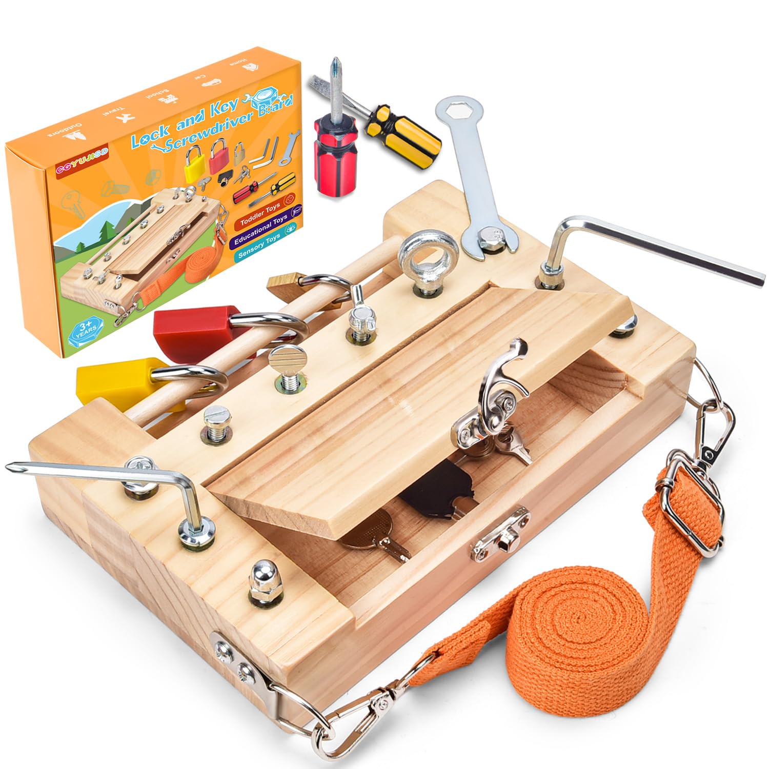 Mua Montessori Screwdriver Board -Lock and Key Toy Set for Kids ...