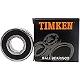 2PACK TIMKEN 6202-2RS Double Rubber Seal Bearings 15x35x11mm, Pre-Lubricated and Stable ...