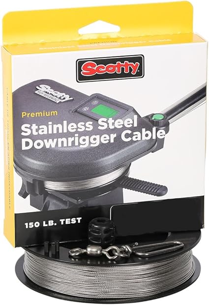 Scotty Premium Stainless Steel Replacement Downrigger Cable with Kit ...