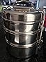 3-Tier Stainless Steel Indian-Tiffin (medium): Amazon.co.uk: Kitchen & Home