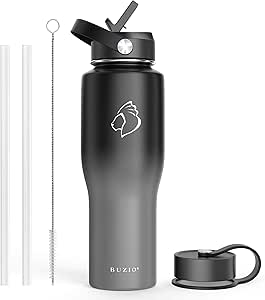Amazon.com: BUZIO Stainless Steel Water Bottle Vacuum Insulated (Cold ...