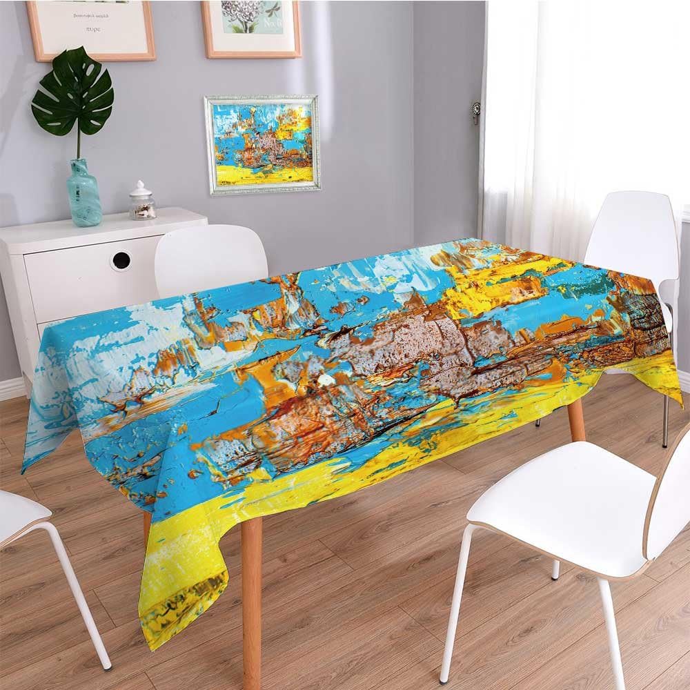 Printed Tablecloth,Expressive Oil Painting Abstract Art Background Oil ...