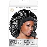 Amazon.com : Evolve Evolve Satin Wide Edge Bonnet Black : Beauty ...
