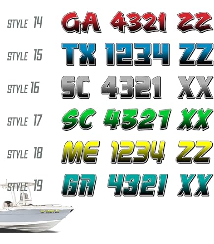 Custom Boat Registration Numbers Super Reflective - American Flag ...