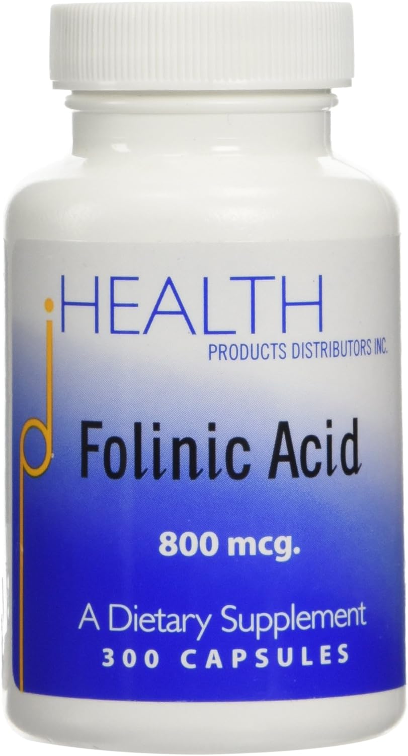 Health Products Distributors - Folinic Acid 800 mcg 300 caps by Health ...