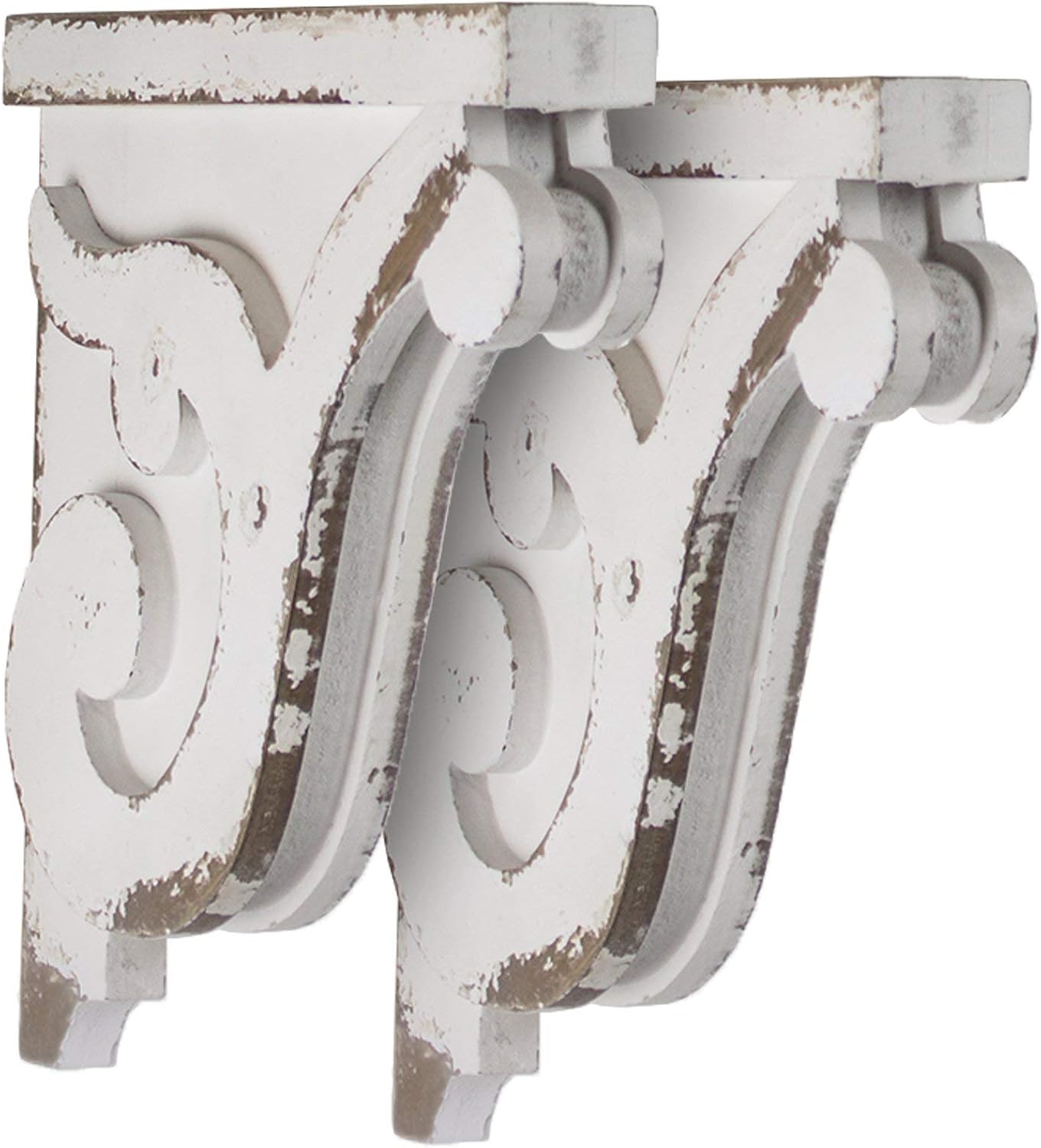 Amazon.com: American Art Décor Shabby Chic Wooden Corbels Shelf ...