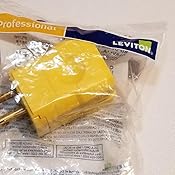 Leviton 5256-VY 15 Amp, 125 Volt, Industrial Grade, Plug, Straight ...