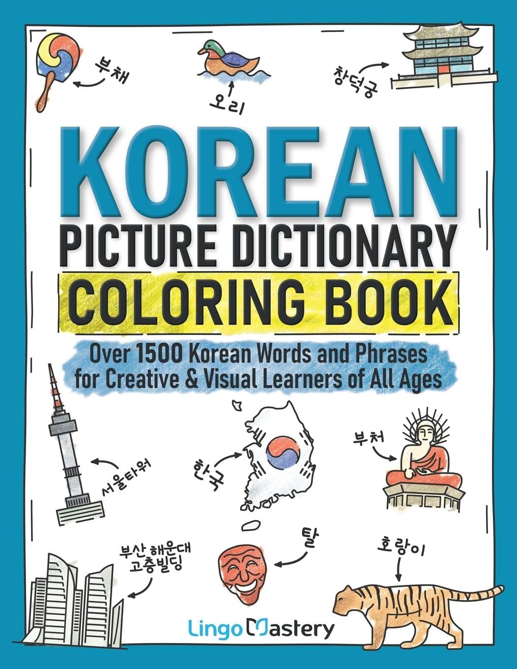 Mua Korean Picture Dictionary Coloring Book: Over 1500 Korean Words and ...