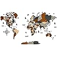 Amazon.com: Wooden World Map 3D Art Large Wall Decor - Size (M, L, XL ...