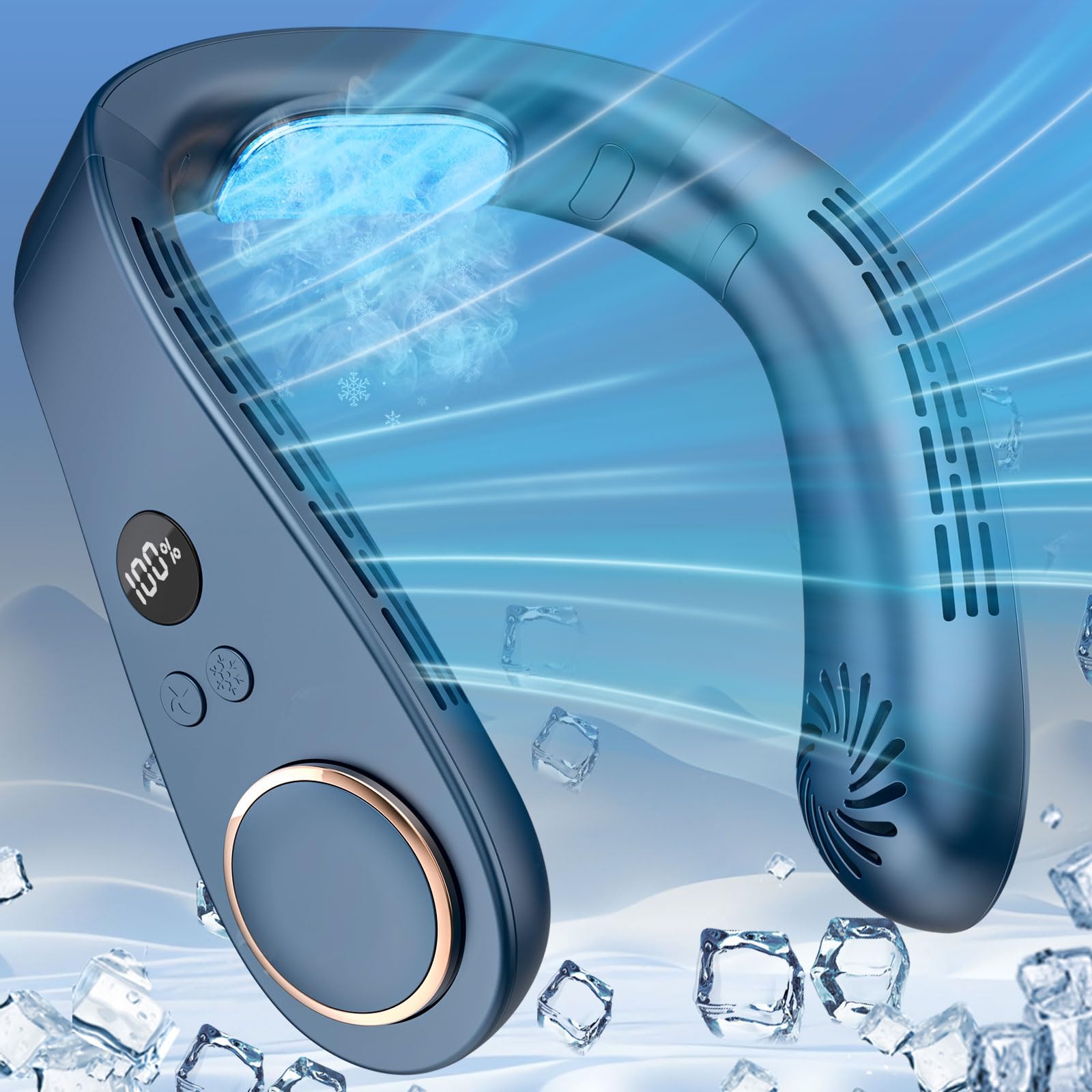 Neck Air Conditioner,Neck Fan Rechargeable Battery Operated Metal ...