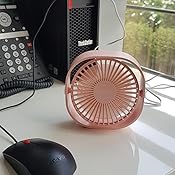 SmartDevil Small Personal USB Desk Fan,3 Speeds Portable Desktop Table ...