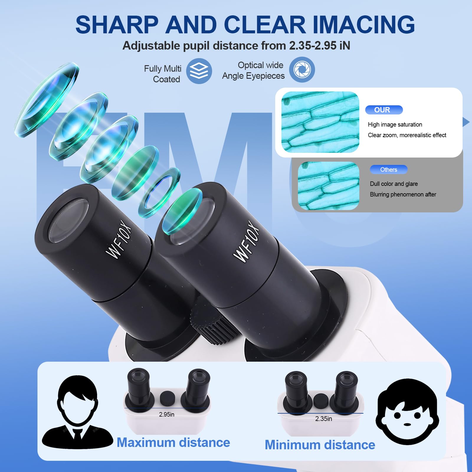Mua Microscope for Adults & Kids,40-2500X Binocular Microscope for ...