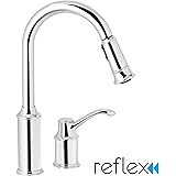Moen 7590CSL Aberdeen One-Handle High-Arc Pulldown Kitchen Faucet ...