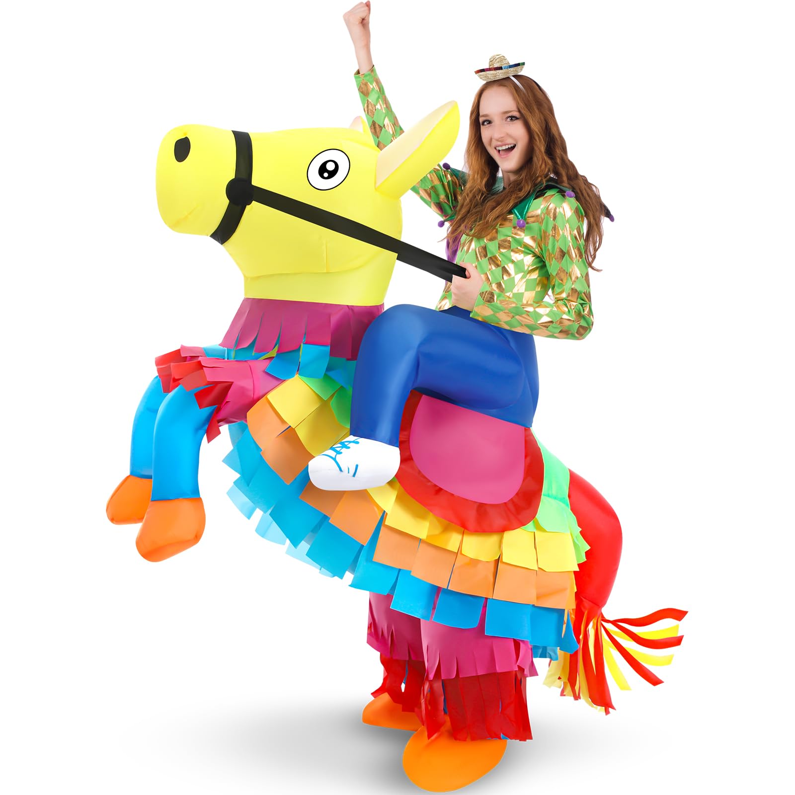Halloscume Adult Inflatable Piñata Costume with Sombrero Mexican Unisex ...
