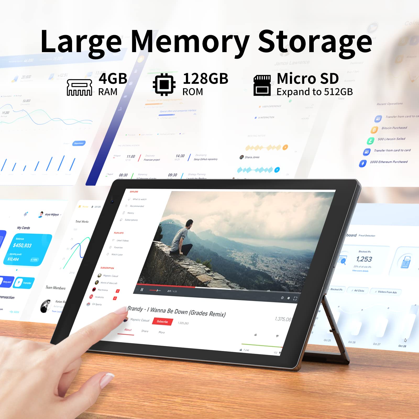 Mua TJD Android 11 Tablet 10.1 Inch Tablets, 128GB ROM 512GB Expandable ...