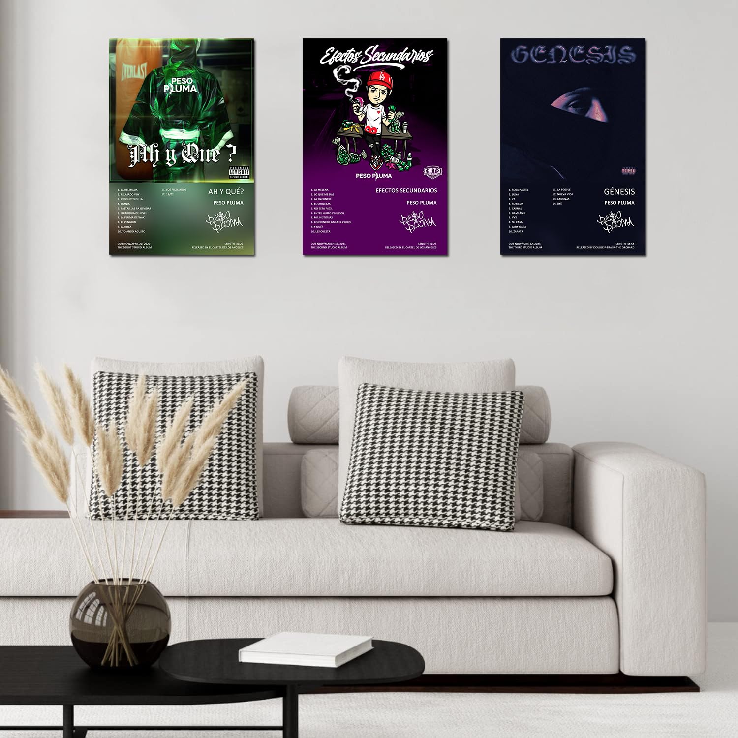 Peso Pluma Album Cover Limited Edition Posters (Set Of 3) Unframed 8in ...