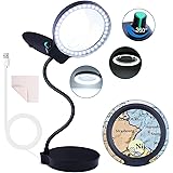 Amazon.com: 10x Magnifying Glass with Light and Stand Large Magnifying ...