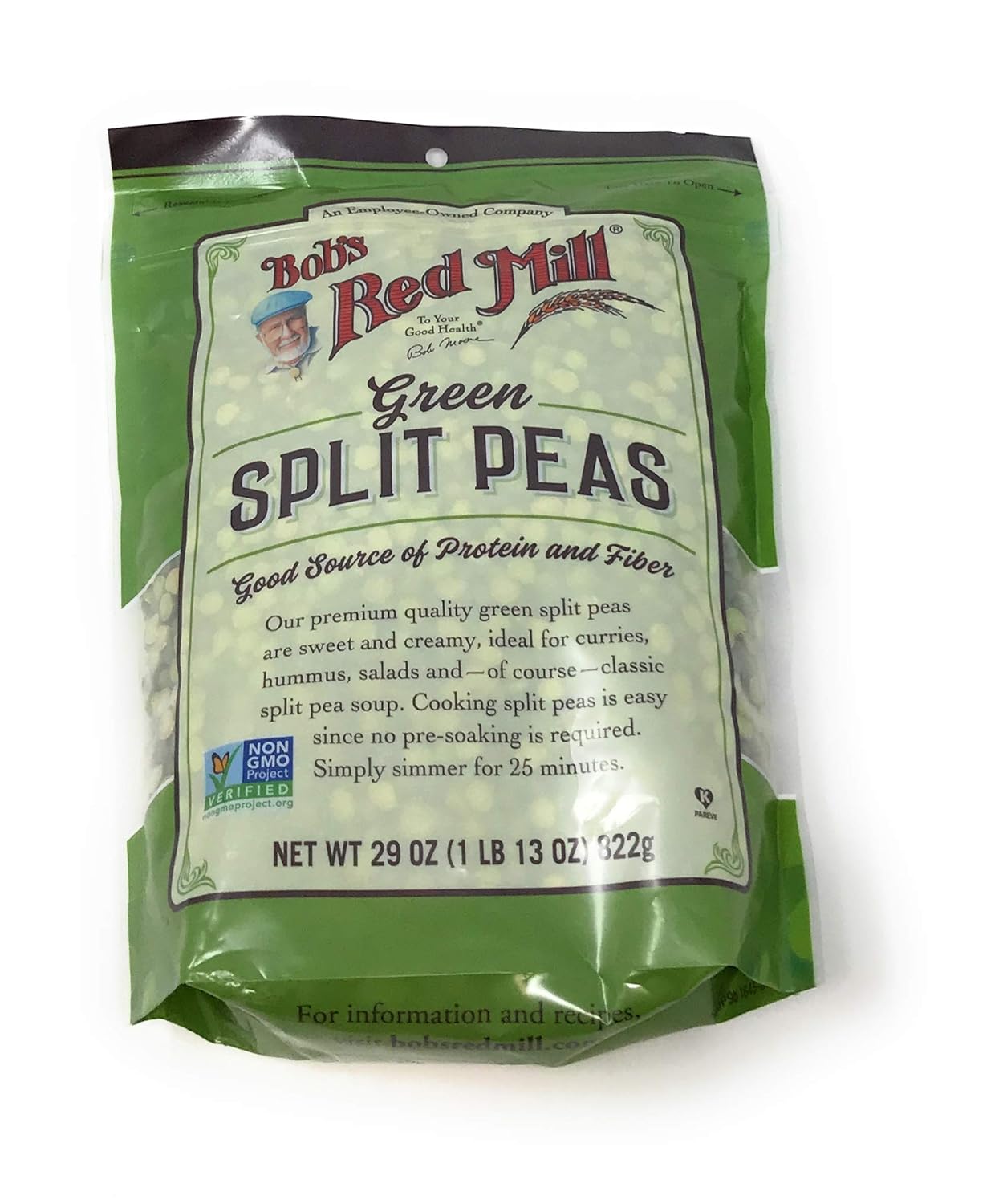 Amazon.com : Bobs Red Mill, Peas Split Green, 29 Ounce : Grocery ...