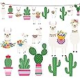 Amazon.com: Llama Cactus Banner Garland Party Supplies, Llama Cactus ...