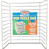 Melissa & Doug Puzzle Storage Rack - Wire Rack Holds 12 Puzzles ...