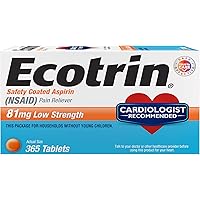 Amazon.com: Ecotrin 81 mg Low Strength Tablets 365 Count (Pack of 1 ...