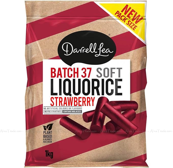 Darrell Lea Batch37 Soft Liquorice Candy Natural Strawberry Licorice ...