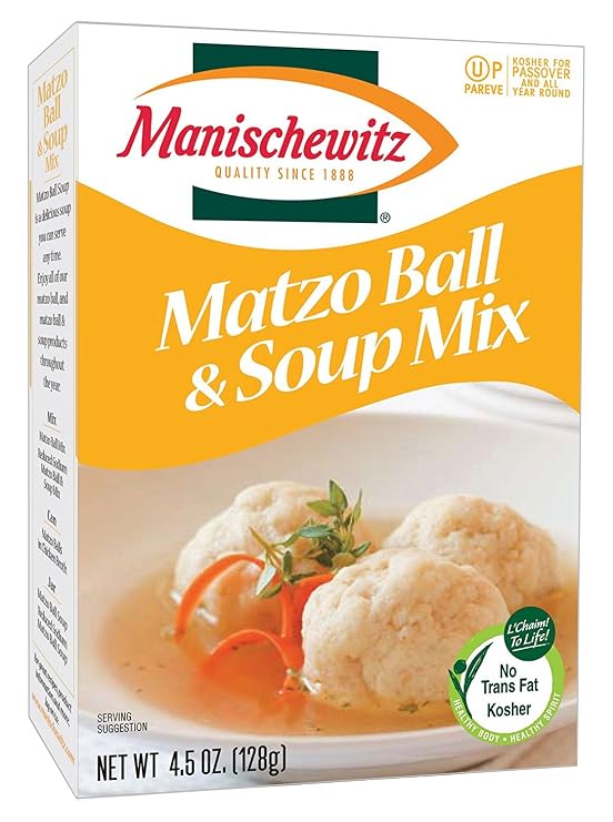 Amazon.com : Manischewitz Matzo Ball&Soup Mix - 4.5 ounce - 24 per case ...