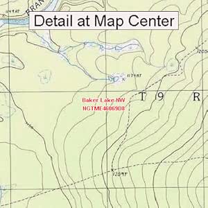 Amazon.com : USGS Topographic Quadrangle Map - Baker Lake NW, Maine ...