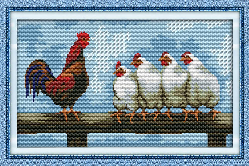 Counted Cross Stitch Chicken Pattern
