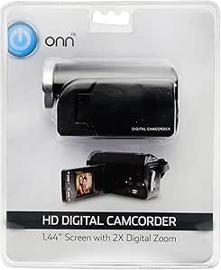 Amazon.com : ONN HD Camcorder Video Camera With 1.44-inch Screen, 2X ...