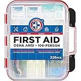 Amazon.com: Be Smart Get Prepared First Aid Kit, 250 Piece. Exceeds OSHA ANSI Standards for ...