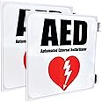 Amazon.com: (2 Pack) AED Sign | AED Location Signage for Defibrillators ...