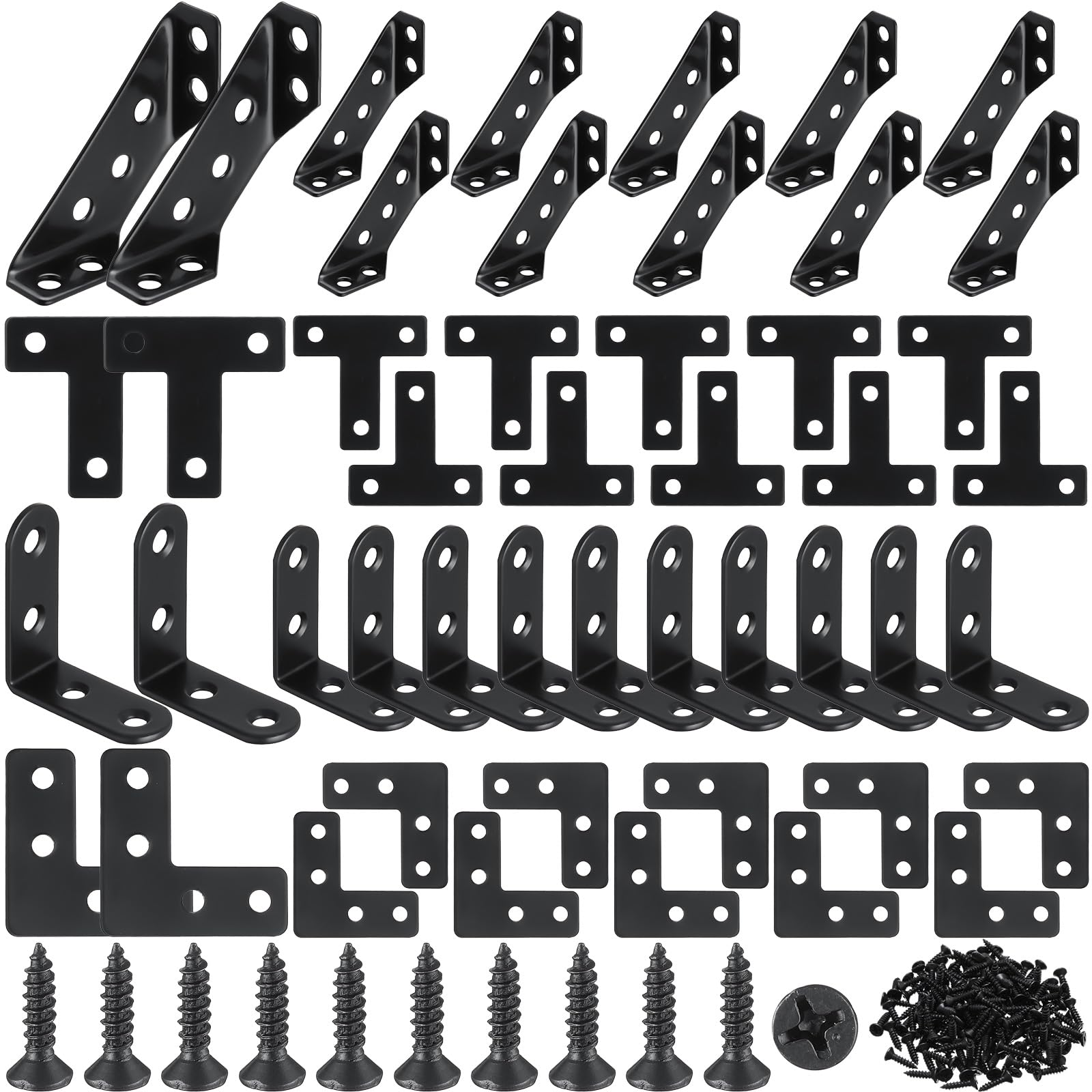MorningRo 48 Sets Furniture Corner Connectors with Screws, L Bracket ...