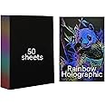 Amazon.com: Jadeshay 50 Sheets A4 Rainbow Flash Holographic Scratch ...