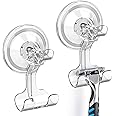 Amazon.com: LUXEAR Shower Suction Hooks, 2 Pack Suction Hooks Removable ...