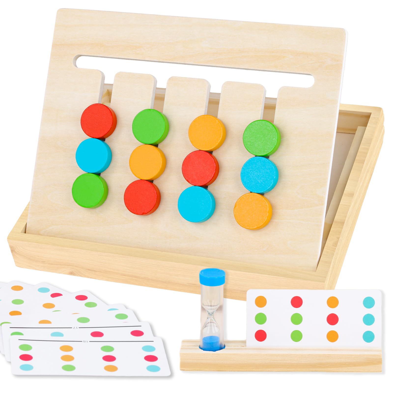 Garma Color & Shape Matching Toys, Montessori Slide Learning Brain ...