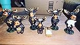 Amazon.com: 7 Piece Moose Figurines Christmas Nativity Set: Nativity ...