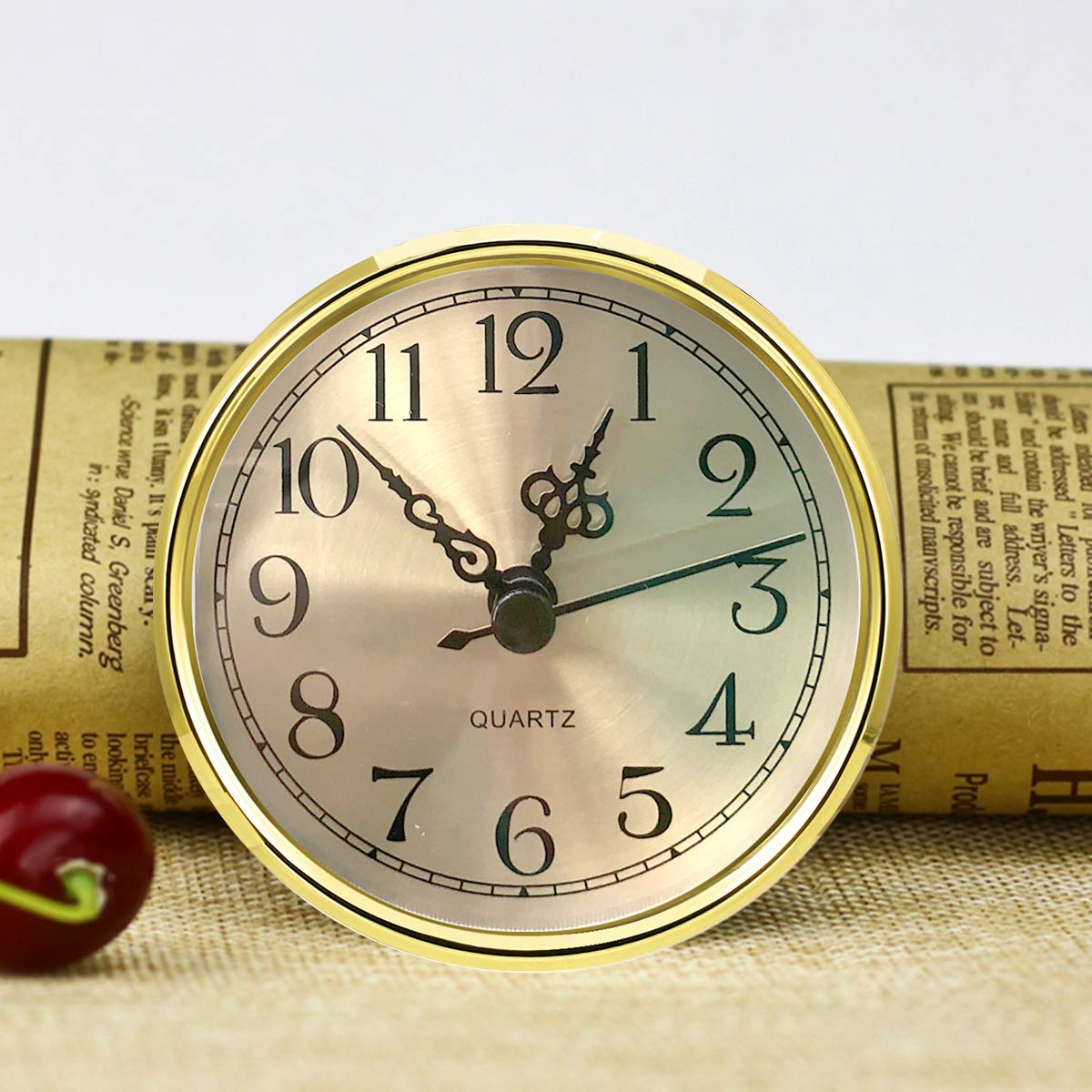 Mini Clock Insert 31/2 Inch (90 Mm) Round Quartz Clock FitUp Movement ...
