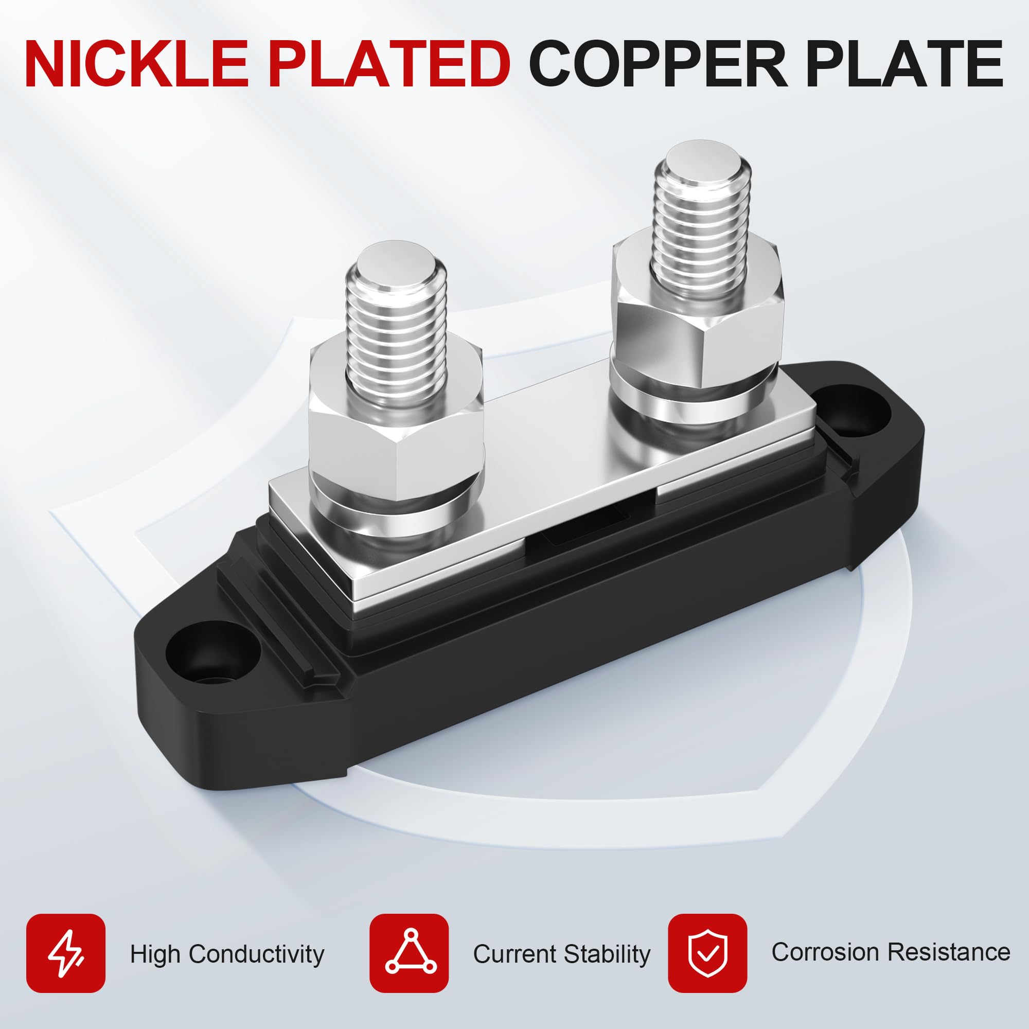 Mua RVBOATPAT Marine Bus Bar 12V 250A Power Distribution Block 12 Volt DC Busbar 3/8" Dual Studs ...