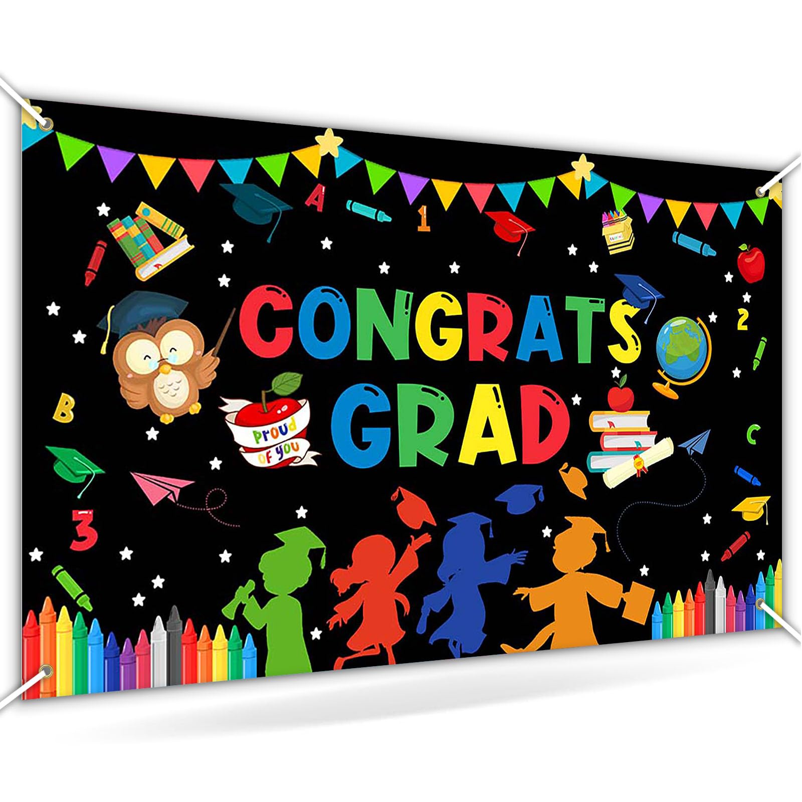 Avezano Preschool Graduation Backdrop 2025 Kindergarten Congrats Grad ...