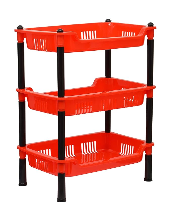 JOYFUL PLASTICWARE Plastic Multi-Purpose Rack (25.4 cm x 25.4 cm x 50.8 ...