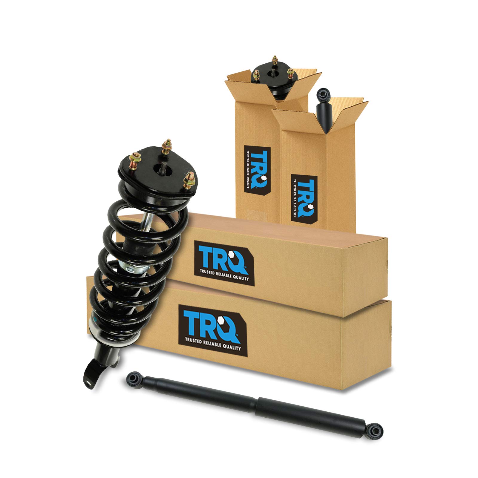 TRQ Front and Rear Complete Strut Assembly & Shock Absorber Kit ...