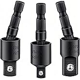 Amazon.com: 3Pcs 1/4" 3/8" 1/2" Bits 360°Rotatable,Impact Grade Socket Adapter/Extension Set ...