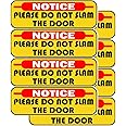 Amazon.com - 8-Pack Notice Please Do Not Slam Door Sticker Sign 5" x 1. ...