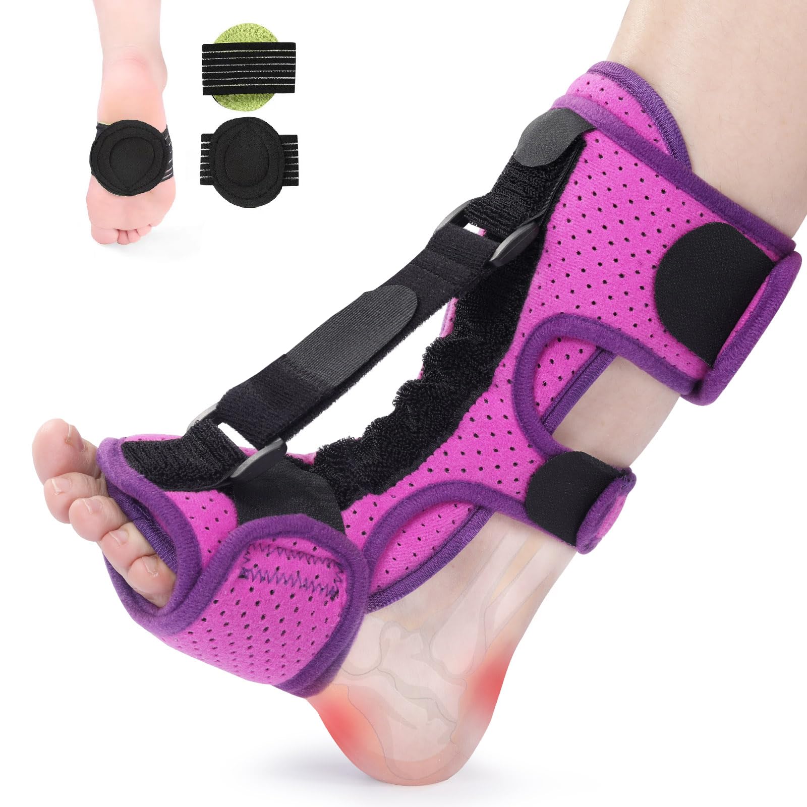 DIKIVIS Plantar Fasciitis Night Splint,Plantar Fasciitis Brace for ...